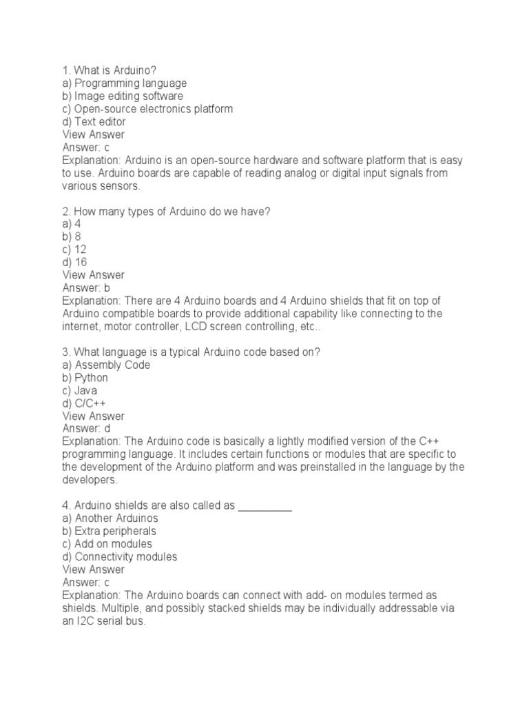 Arduino | PDF | Arduino | Microcontroller