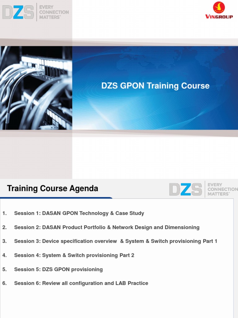DZS GPON Technology Training Course - Session 1 | PDF