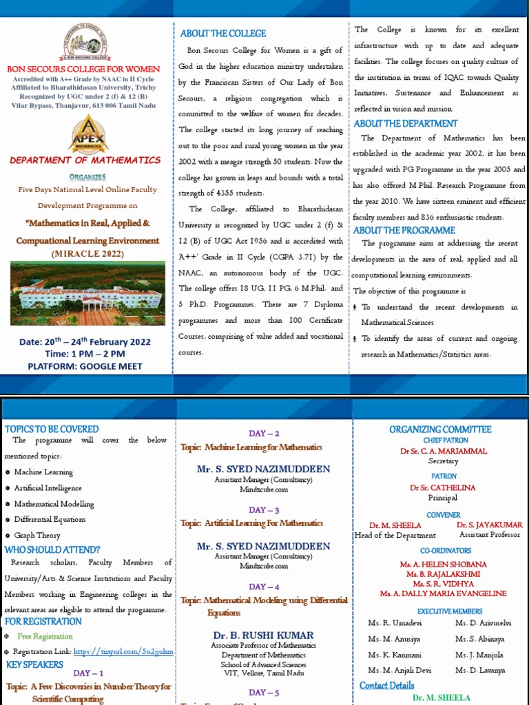 Maths FDP Brochure 21-22 | PDF | Science