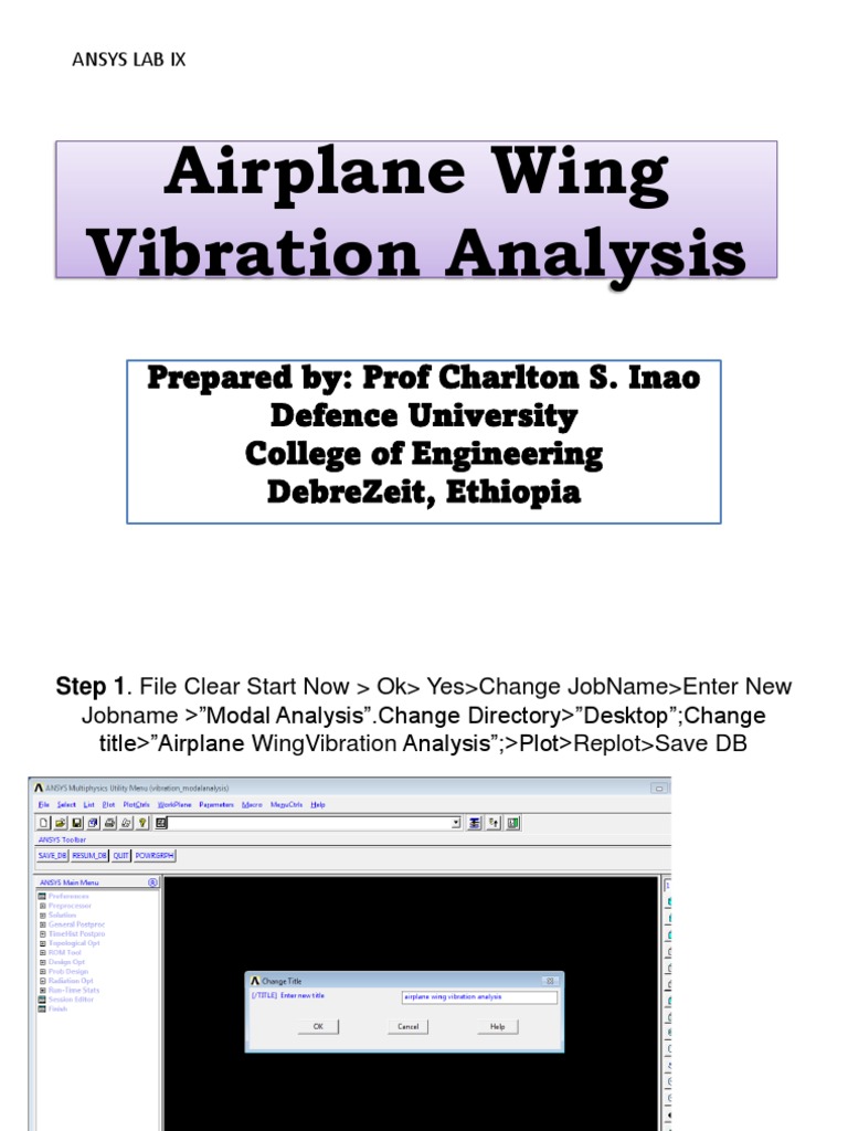 Wing Vibration Analysis with ANSYS | PDF | Extrusion | Mechanical ...