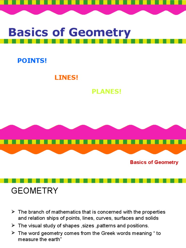 Basics of Geometry | Download Free PDF | Angle | Line (Geometry)