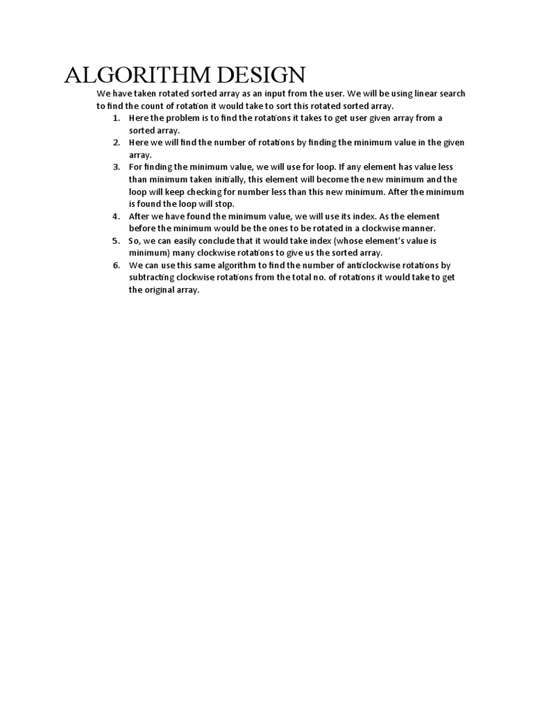 Algorithm Design | PDF