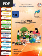 Filipino 10 - Q3 - Modyul 3 - Ver1 | PDF
