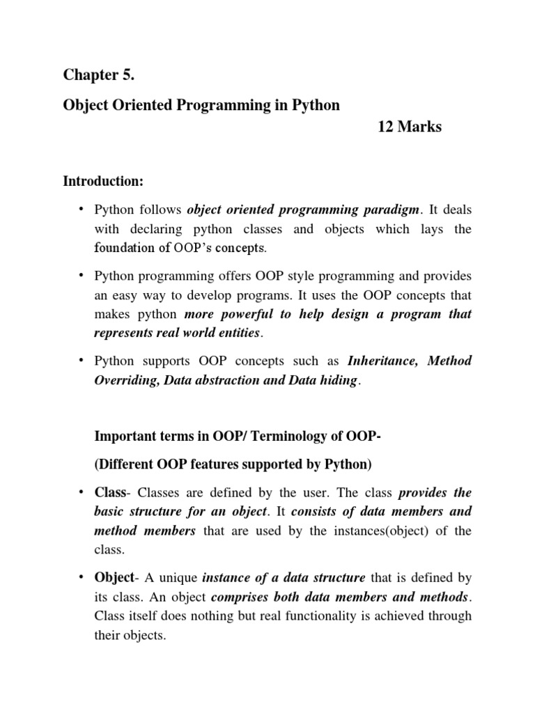 PWP - Chapter 5 | Download Free PDF | Method (Computer Programming ...