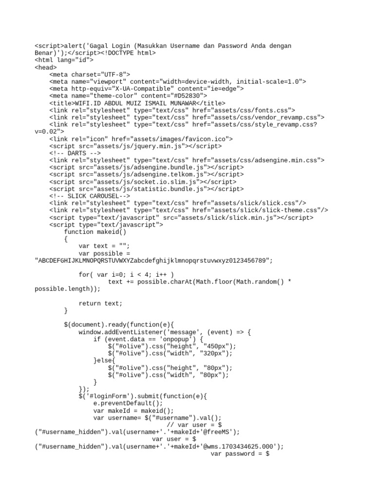 Script AutoLogin Mikrotik-Simlez | PDF