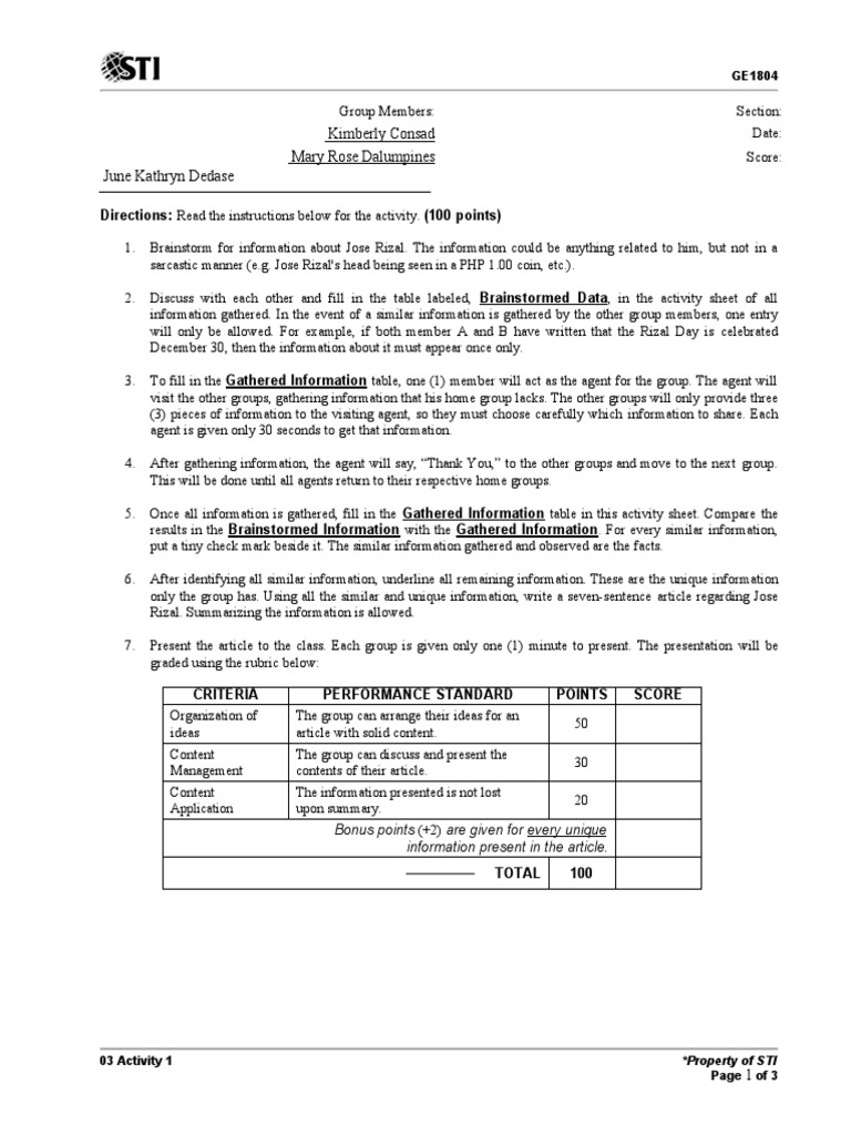 03 Activity 1-RLW | PDF