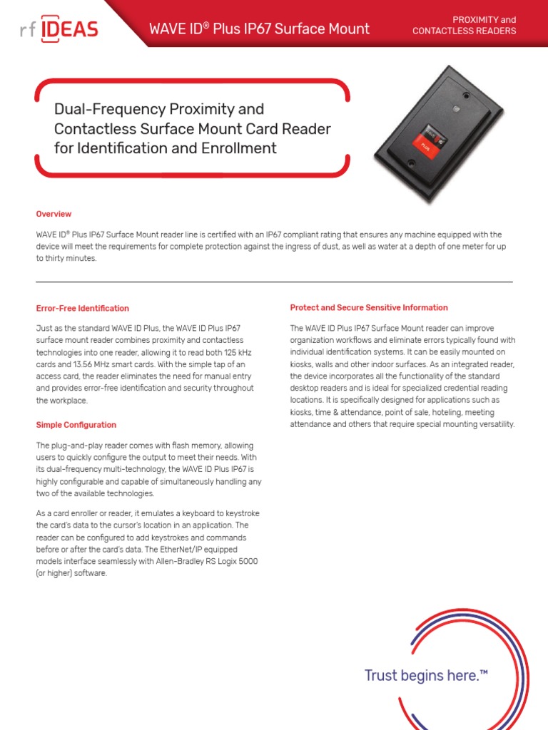 Dual-Frequency Proximity and Contactless Surface Mount Card Reader For ...