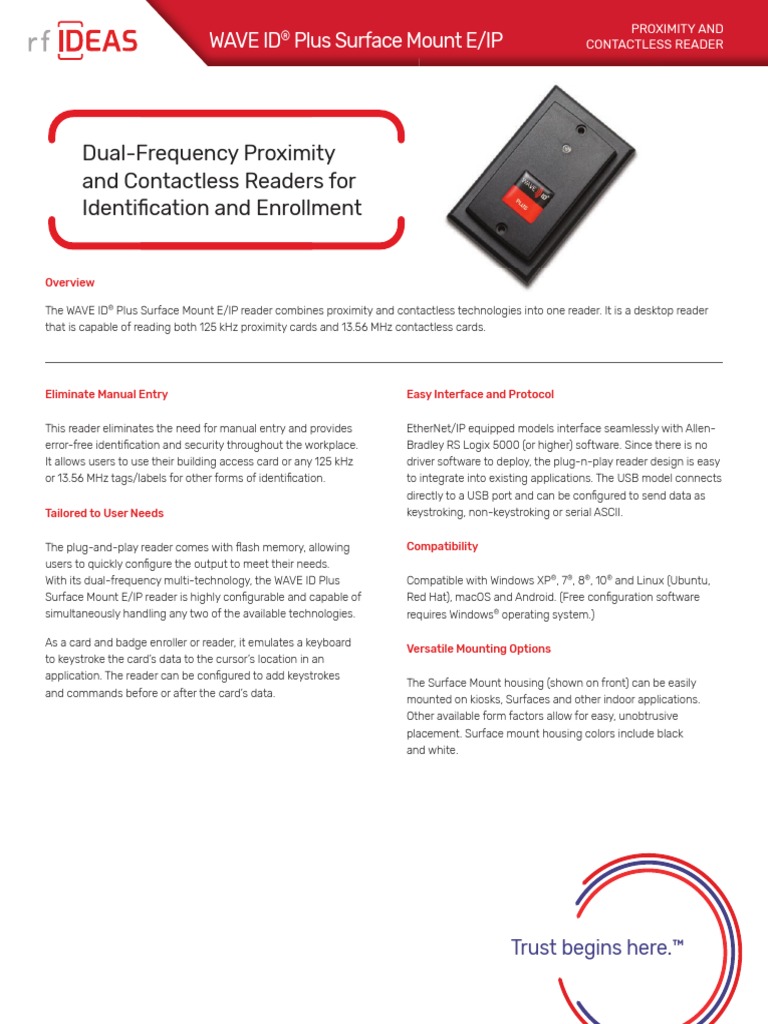 Dual-Frequency Proximity and Contactless Readers For Identifi Cation and Enrollment | PDF ...