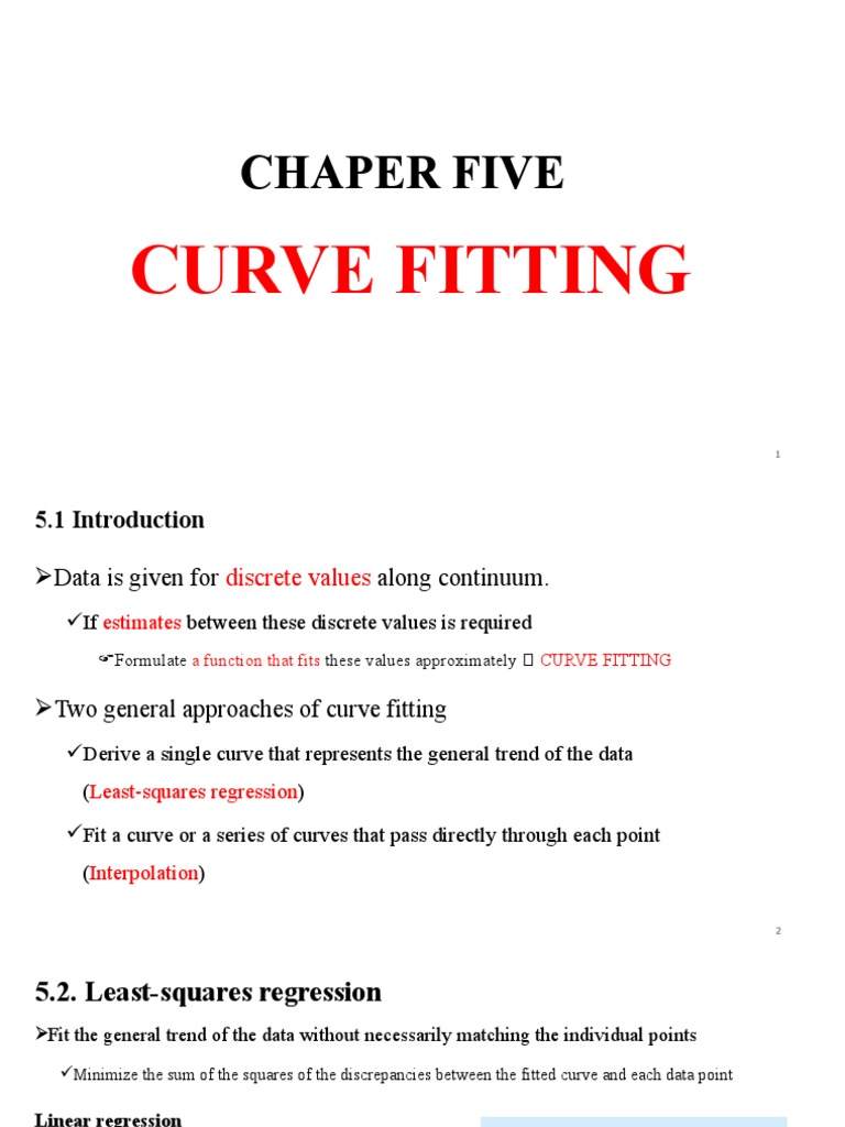 Chaper Five: Curve Fitting | PDF | Interpolation | Regression Analysis