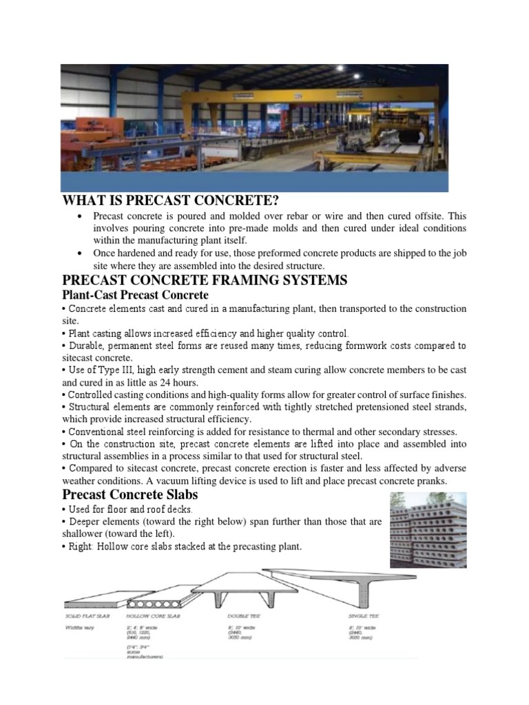 What Is Precast Concrete | PDF | Prestressed Concrete | Concrete