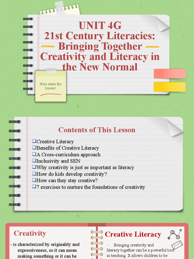 21st Century Literacies: Bringing Together Creativity and Literacy in ...