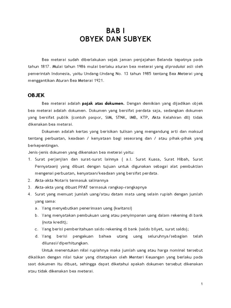 5 Bea - Meterai | PDF