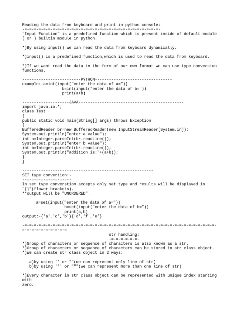 4 Class Input Funtion | PDF