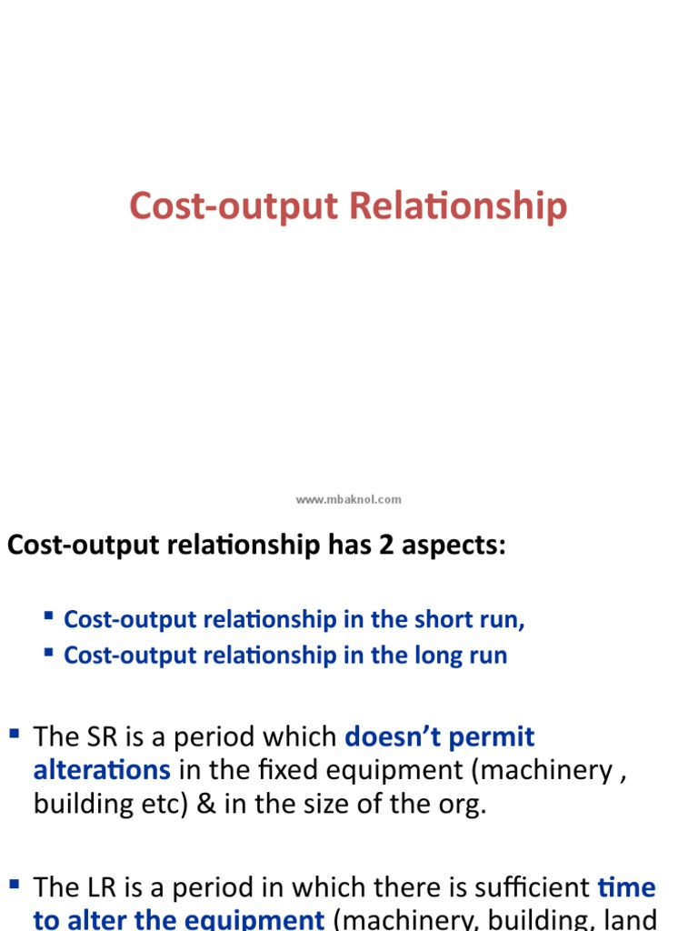 Cost-Output Relationship Analysis | PDF | Average Cost | Marginal Cost