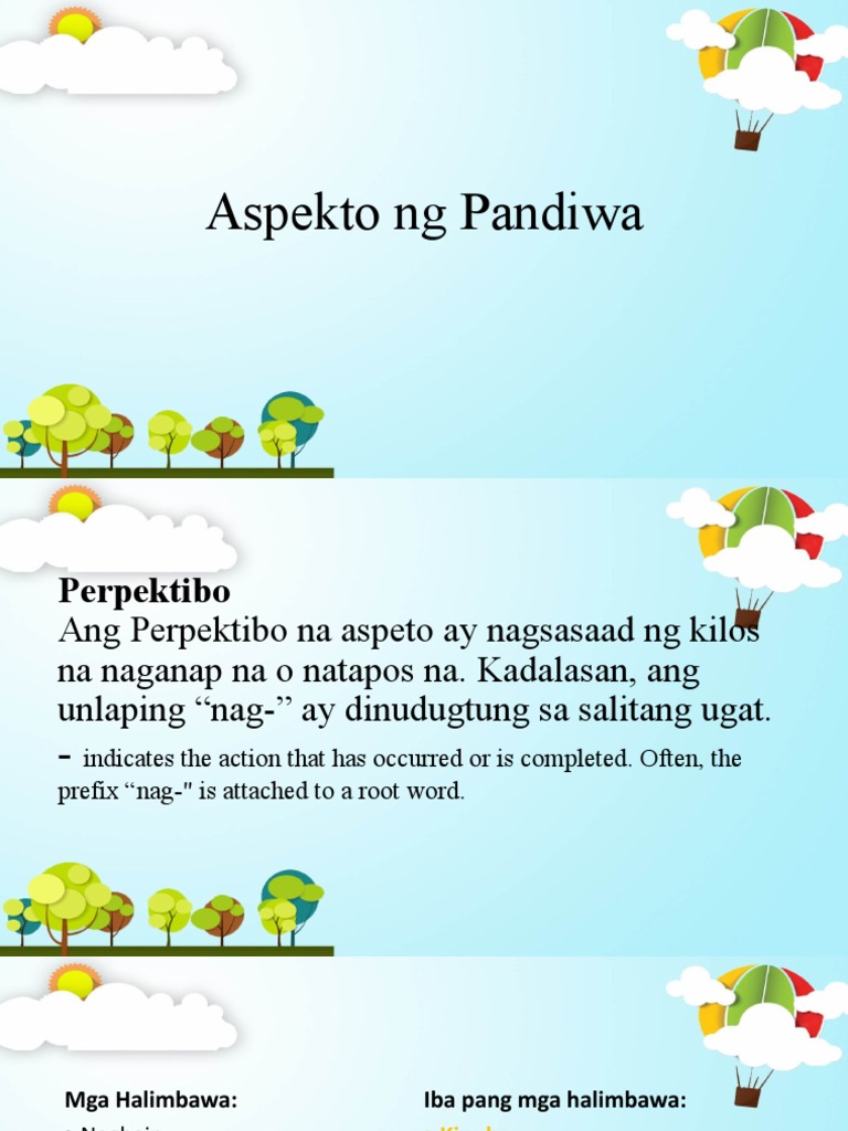 Aspekto NG Pandiwa | PDF