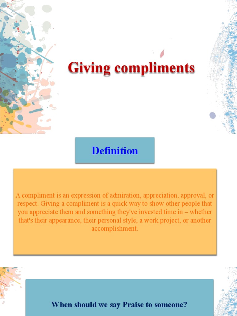 Giving Compliments | PDF