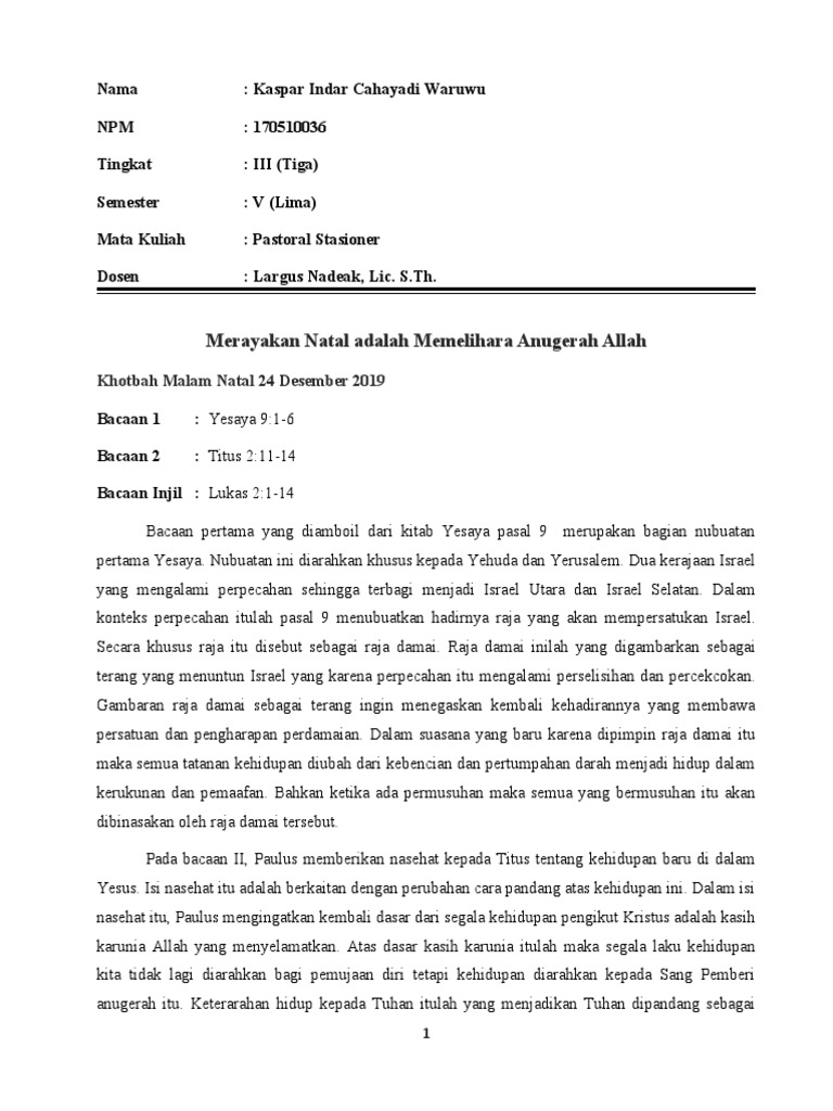 Raja Mulia Lahir di Tempat yang Hina | PDF