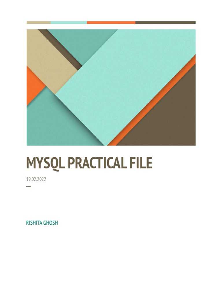 Mysql Practical File | Download Free PDF | Relational Database ...
