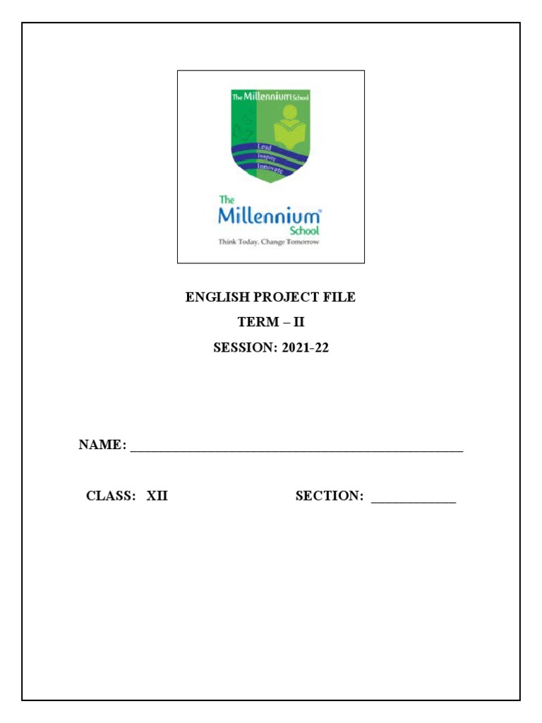 Cl. Xii English Project File (Dec.) | PDF | Gender Equality | Gender ...