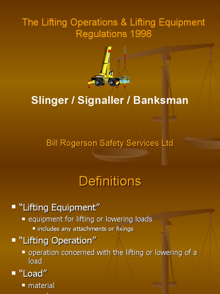 Slinger Signaller Banksman | PDF | Crane (Machine) | Equipment