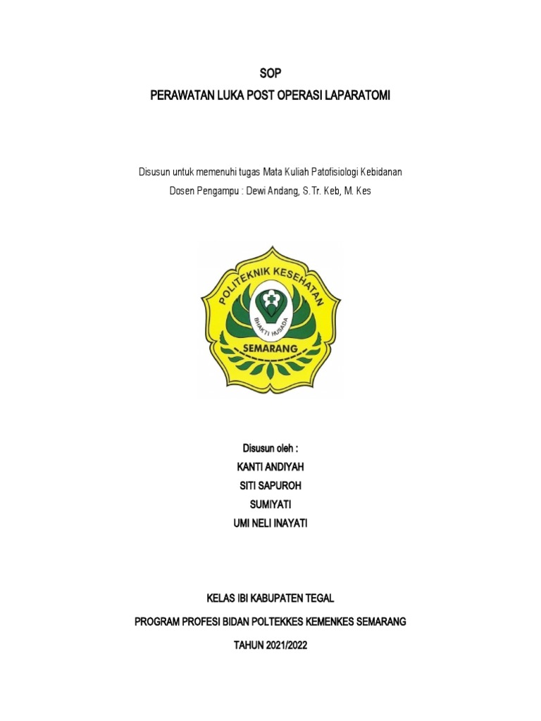 SOP Perawatan Luka Post Operasi Laparatomi | PDF