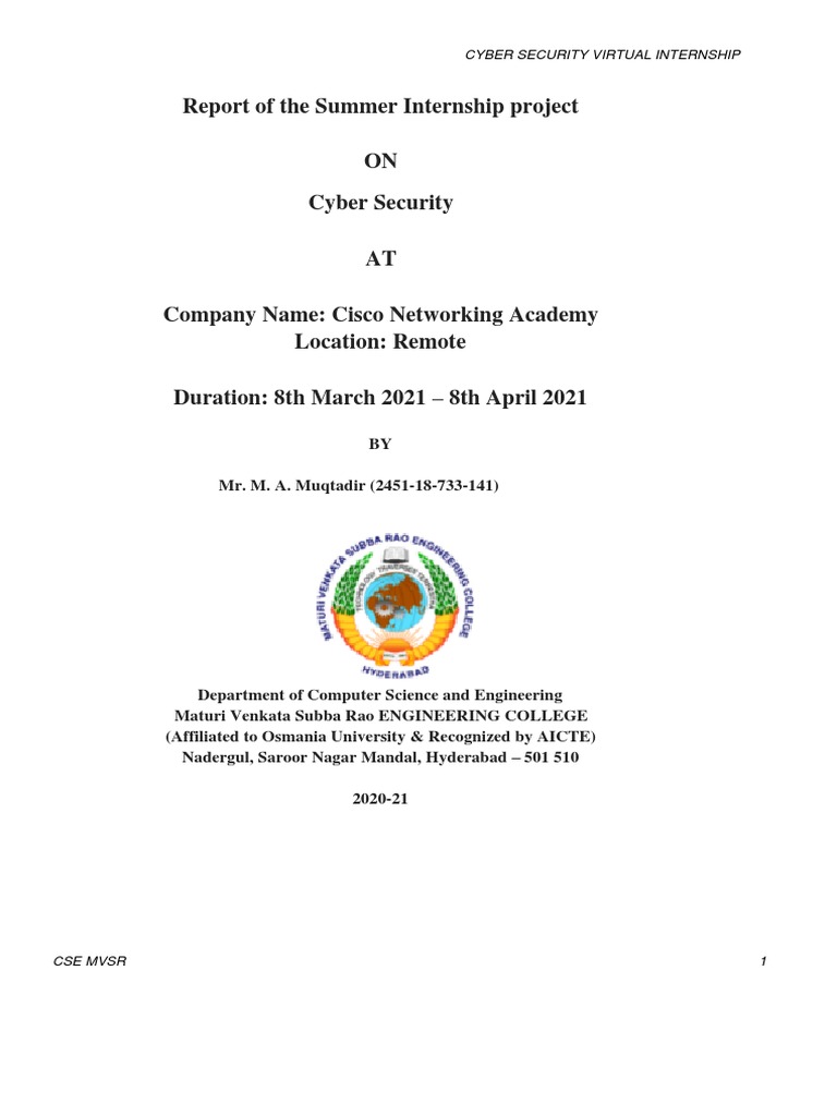 My Internship Report | PDF | Malware | Ransomware