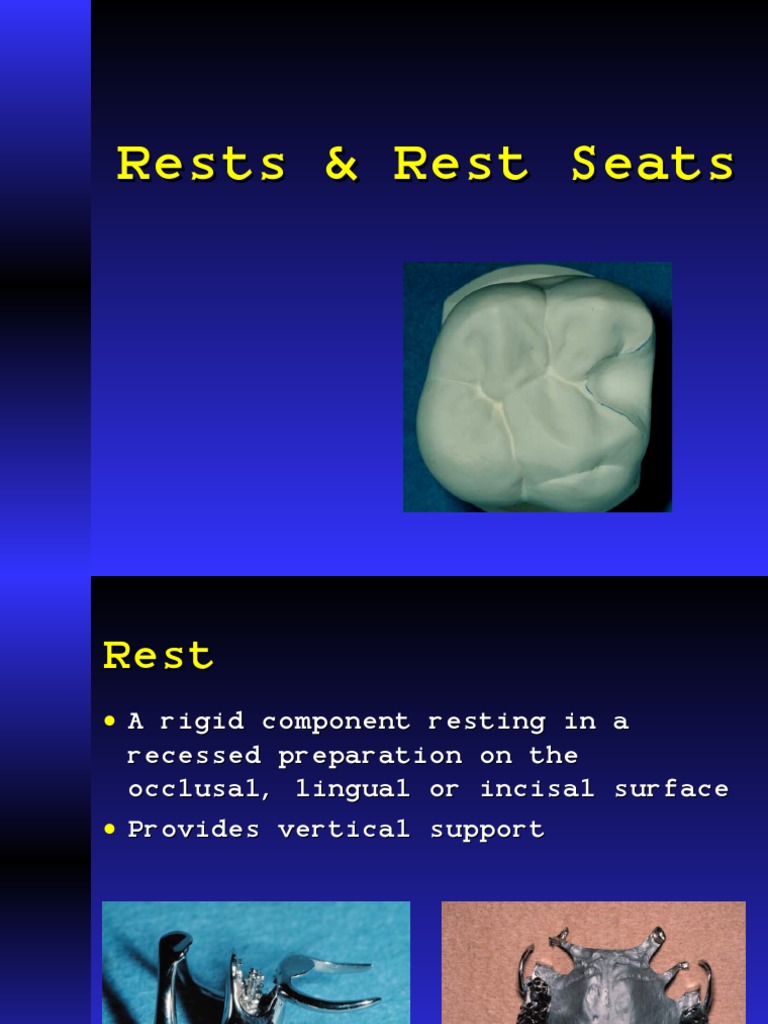 Rests & Rest Seats | PDF | Dentistry | Dental Anatomy