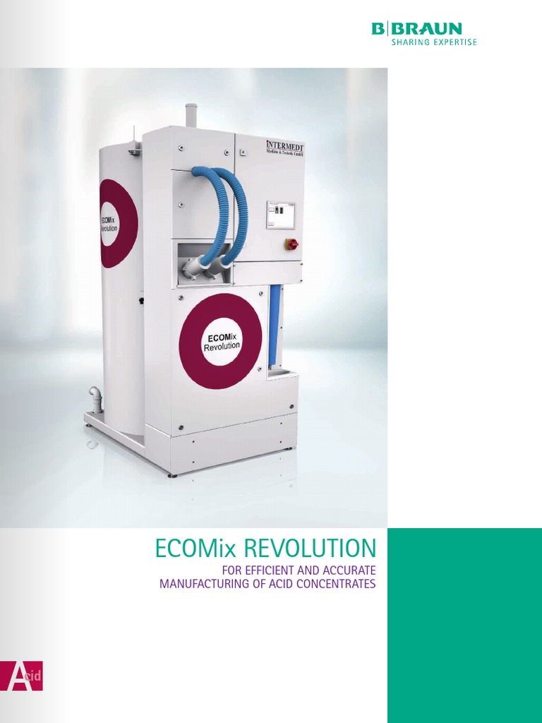 Ecomix Revolution | PDF | Hemodialysis | Automation