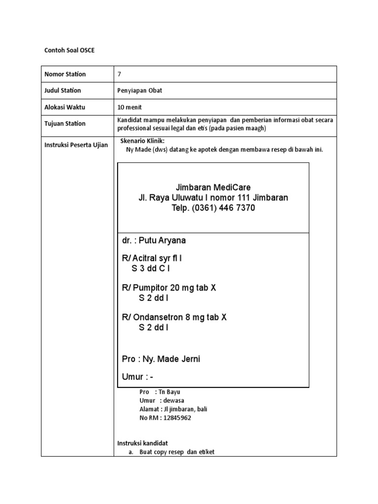 CONTOH SOAL OSCE CND | PDF