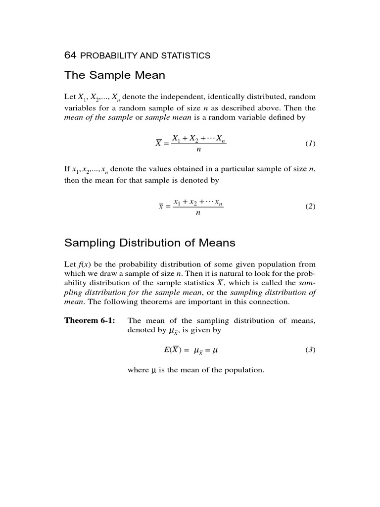 Random Samples | PDF | Variance | Normal Distribution