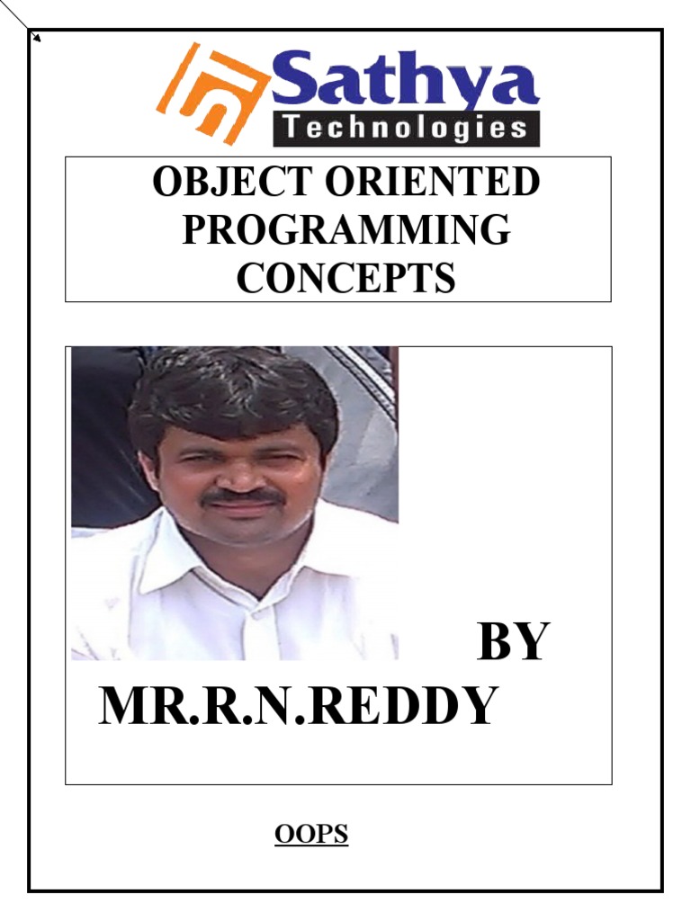 Oops Notes By Rnreddy Pdf Programming Constructor Object Oriented Programming