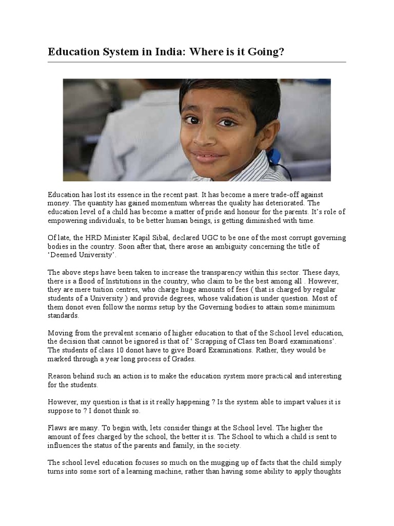 Education System in India | PDF | University | Inclusion (Education)