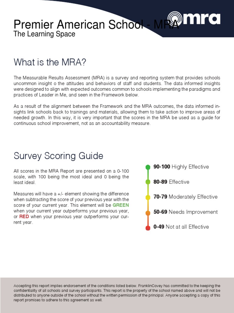 MRA Insights for School Improvement | PDF | Teachers | Goal
