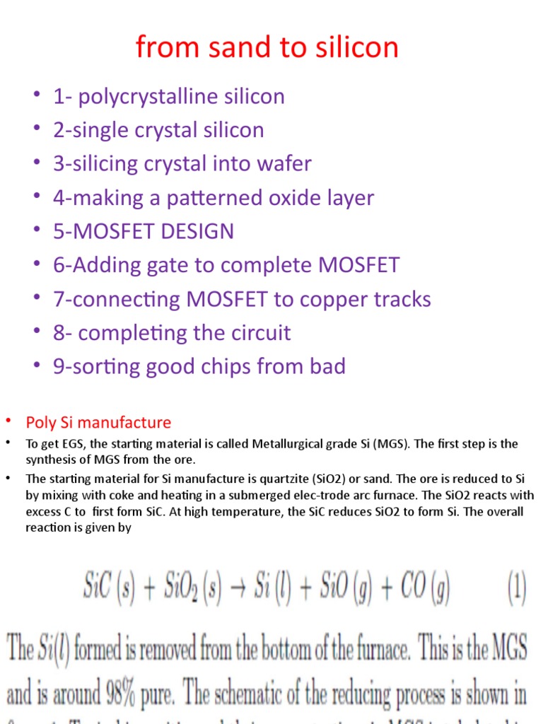 From Sand To Silicon | PDF | Field Effect Transistor | Mosfet