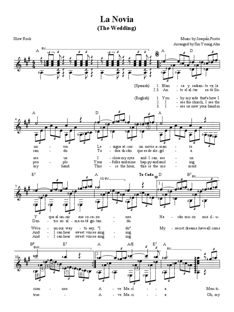 La Novia: Wedding Song Lyrics | PDF