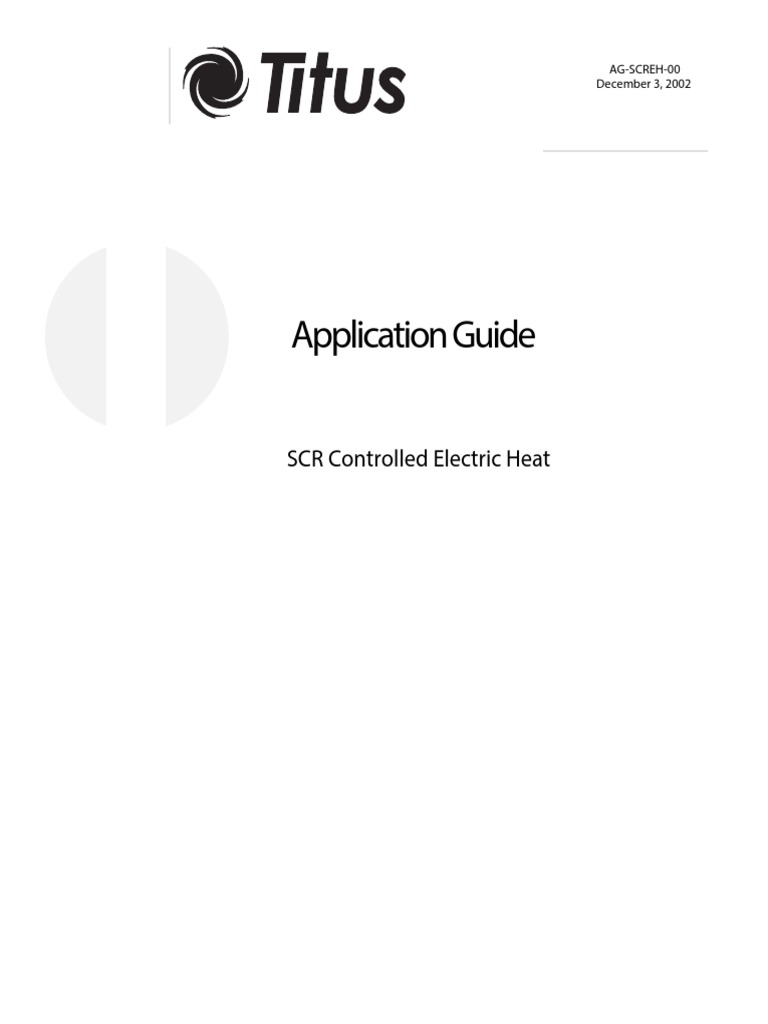 SCR Controlled Electric Heating Guide | PDF | Heat | Fuse (Electrical)