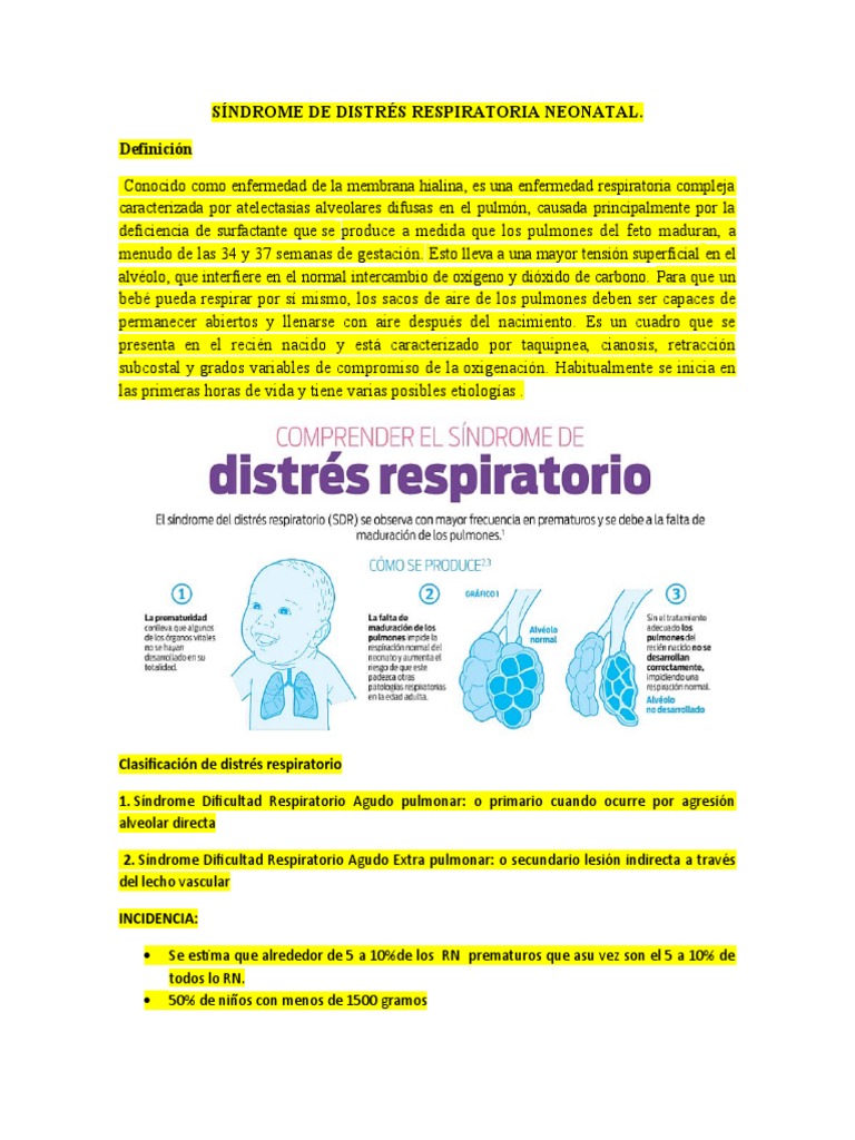 Síndrome de Distrés Respiratoria Neonatal, Silverman | PDF | Parto ...
