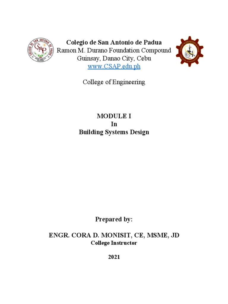 Building System Design Module 1 21 Copies | PDF | Deformation ...