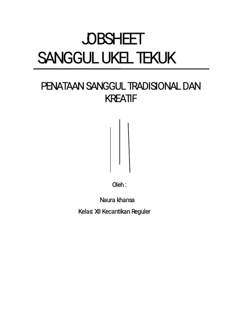 Jobsheet Sanggul Ukel Tekuk Naura | PDF