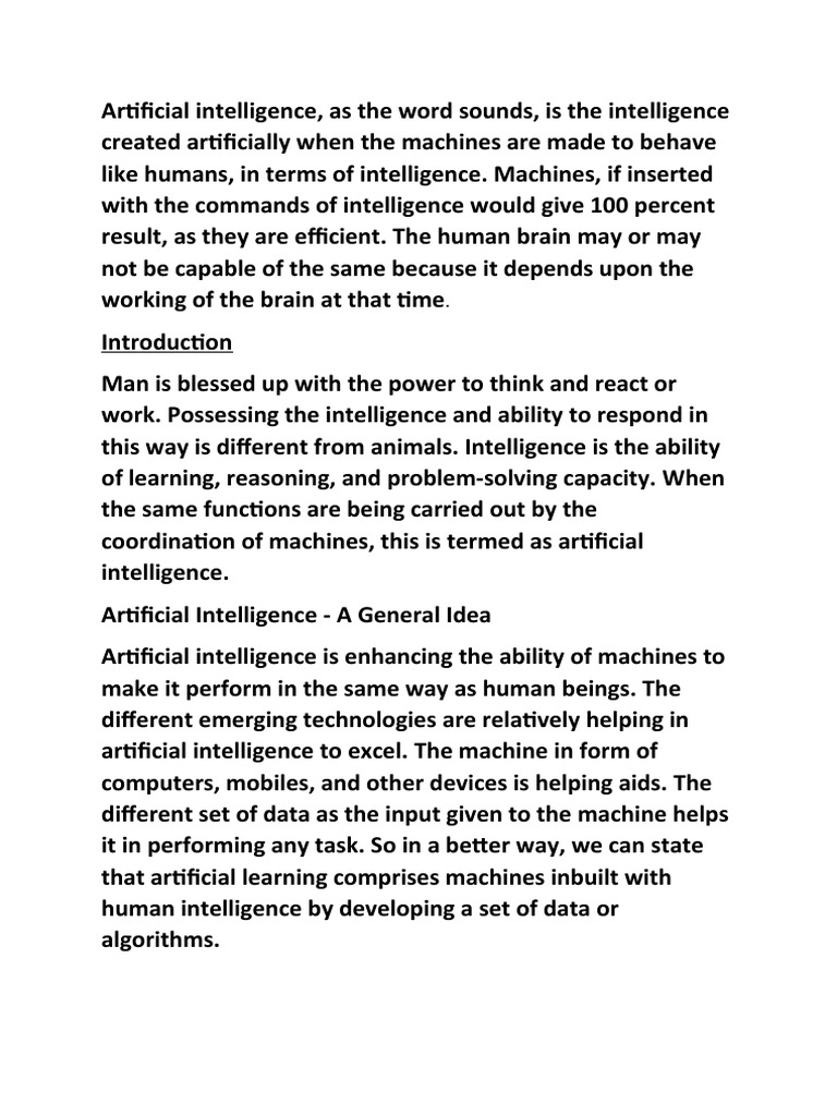 Artificial Intelligence | PDF