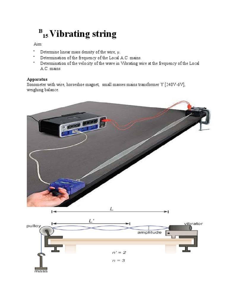 Determine String Properties Using Sonometer | PDF | Resonance | Mechanics