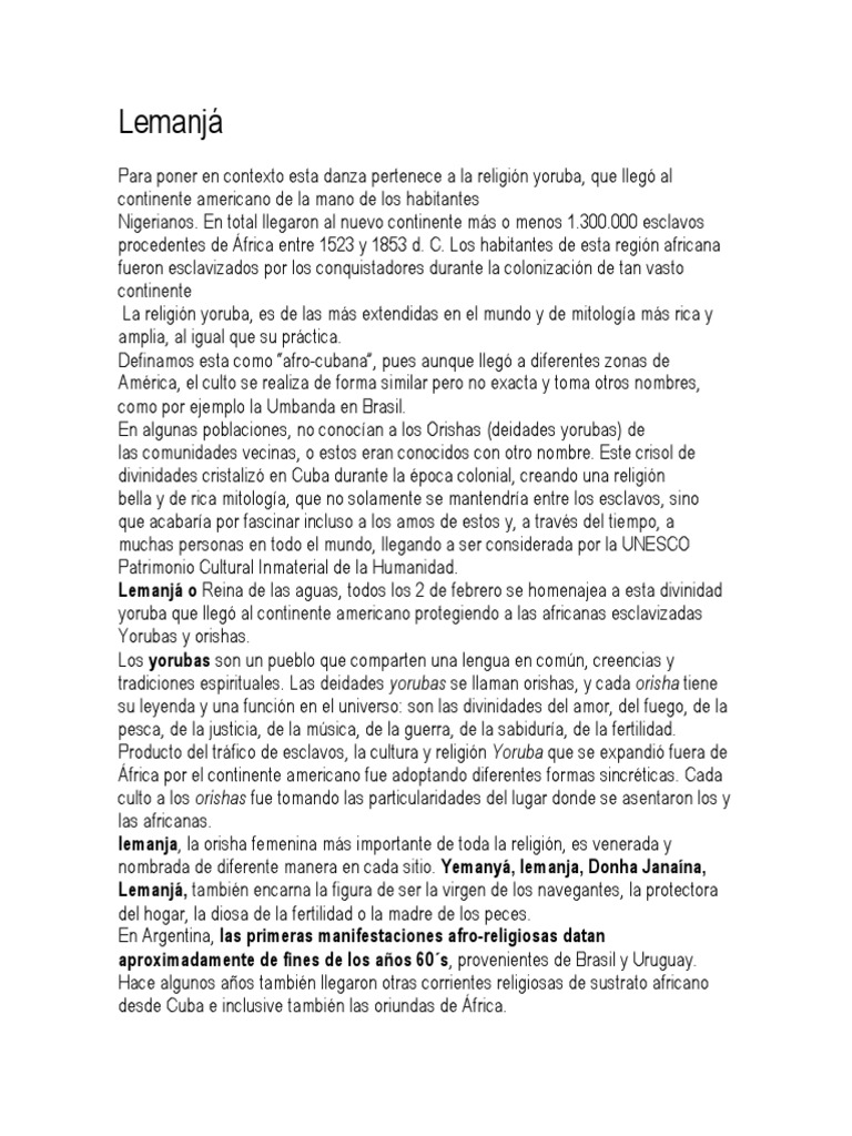 Lemanjá, la Reina de las Aguas: Origen y significado cultural de la ...