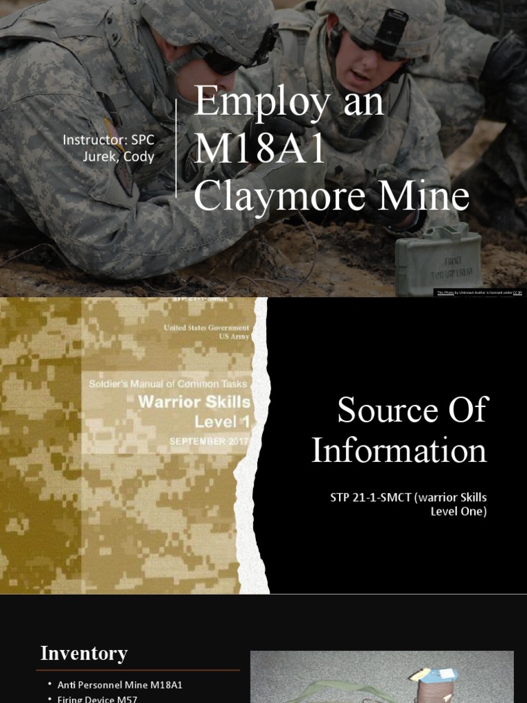M18A1 Claymore Mine Installation Guide | PDF | Electrical Connector ...