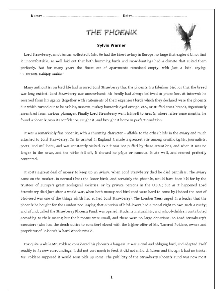 The Phoenix PDF | Download Free PDF | Birds | Ornithology
