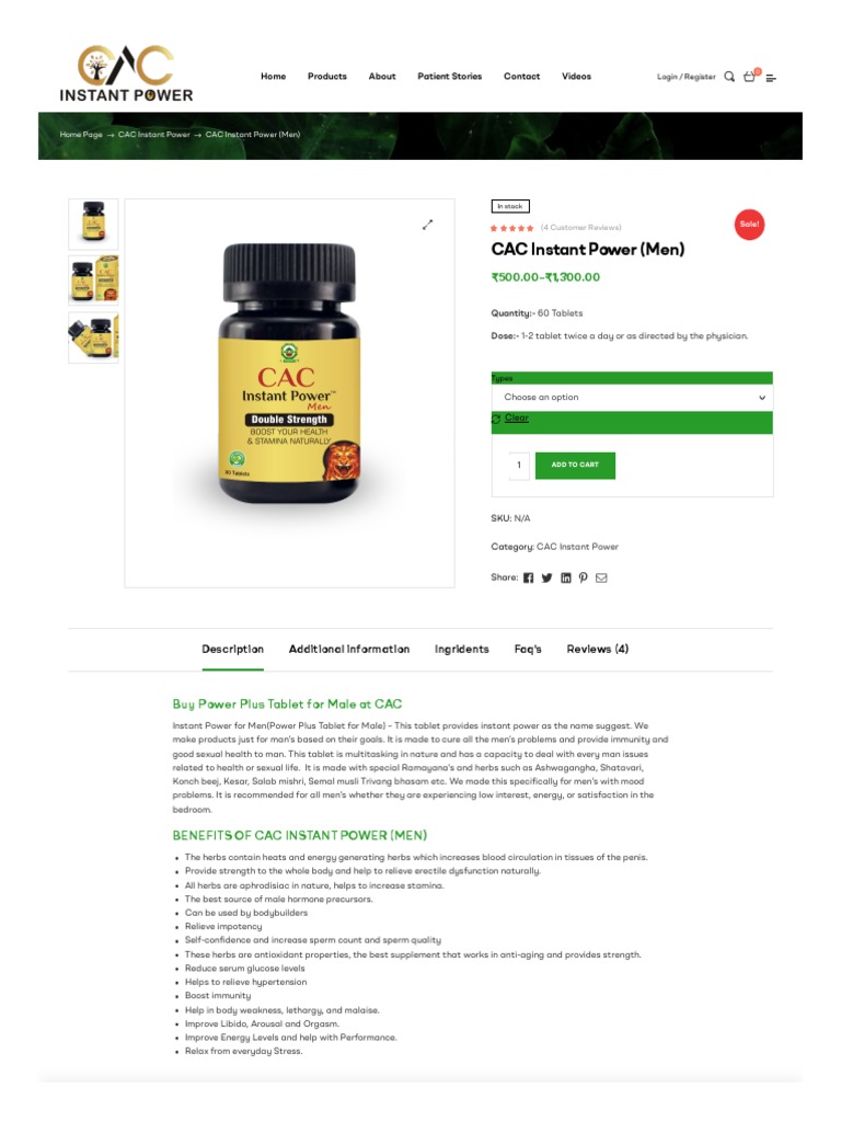 Buy Power Plus Tablet For Male | PDF | Medicine | Medical Specialties