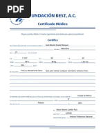 Certificado Medico Cruz Roja | PDF | Medicina | Cuidado de la salud
