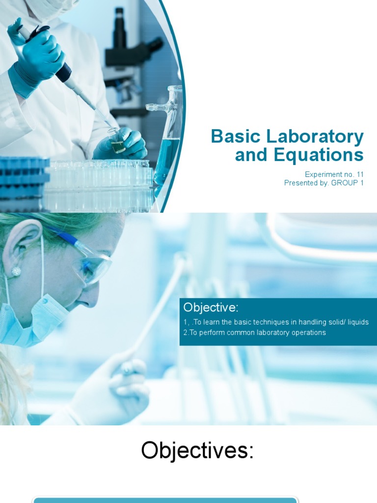 Basic Laboratory and Equations: Experiment No. 11 Presented By. GROUP 1 ...