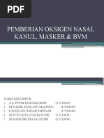 Spo Pemberian Oksigen Dengan Penggunaan NRM (Non Rebreathing Mask) | PDF