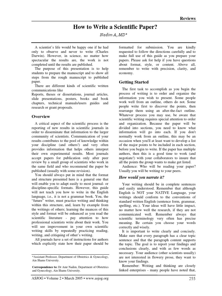 255 How To Write A Scientific Article Dr | Abstract (summary 