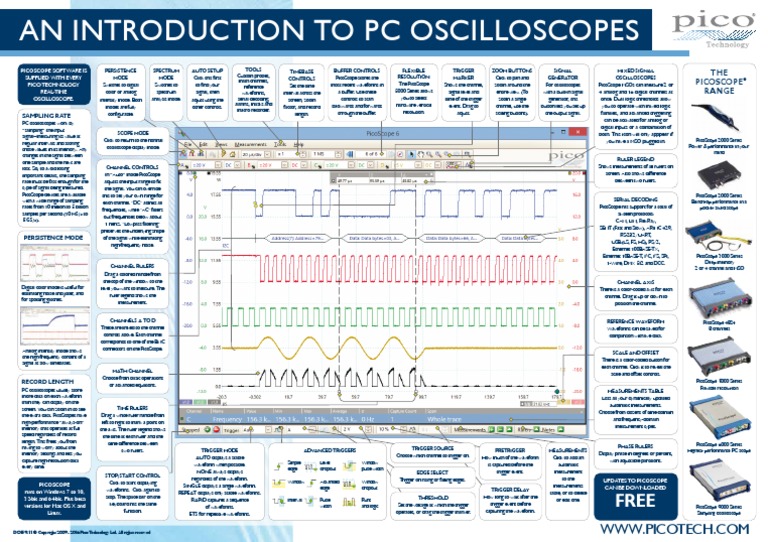 An Introduction To PC Oscilloscopes: THE Picoscope Range | PDF | Electronics | Electricity